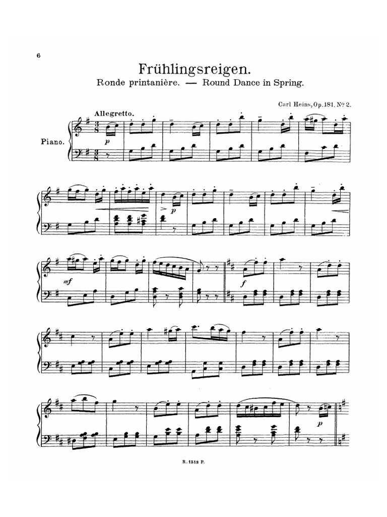 Carl Heins Op.181 No.2 | PDF