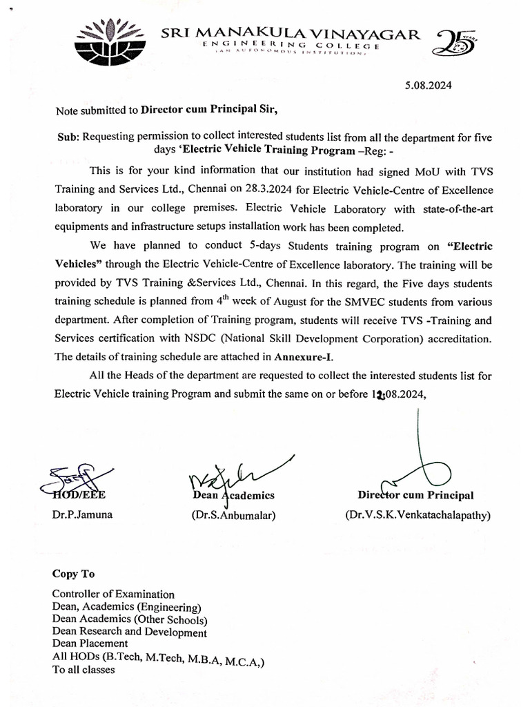 Electric Vehicle - training circular | PDF