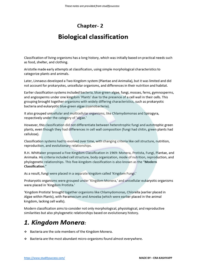 Ch-2 Biological Classification | PDF
