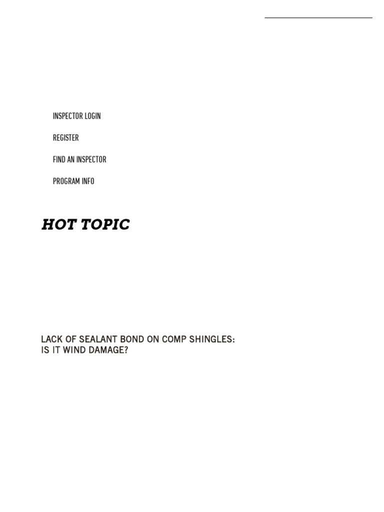 IS IT WIND DAMAGE - Haag Certified Inspector | PDF