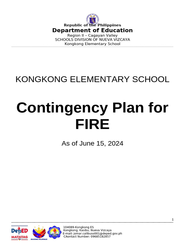 Sample Template For Fire Con Plan | PDF