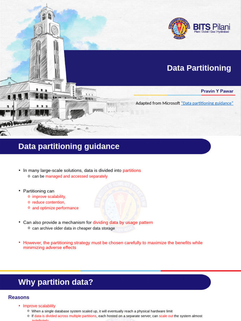 9.2.1 Data Partitioning | PDF
