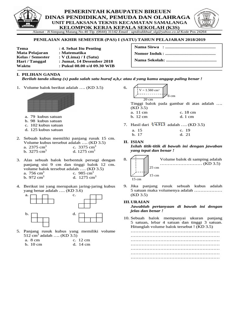 Soal Kelas 5 Tema 4 Mmk Pdf