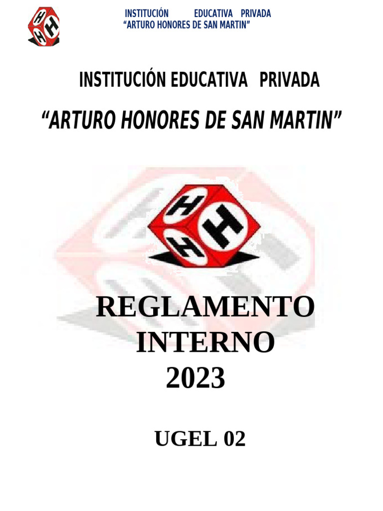 Reglamento Interno - 2023 | PDF
