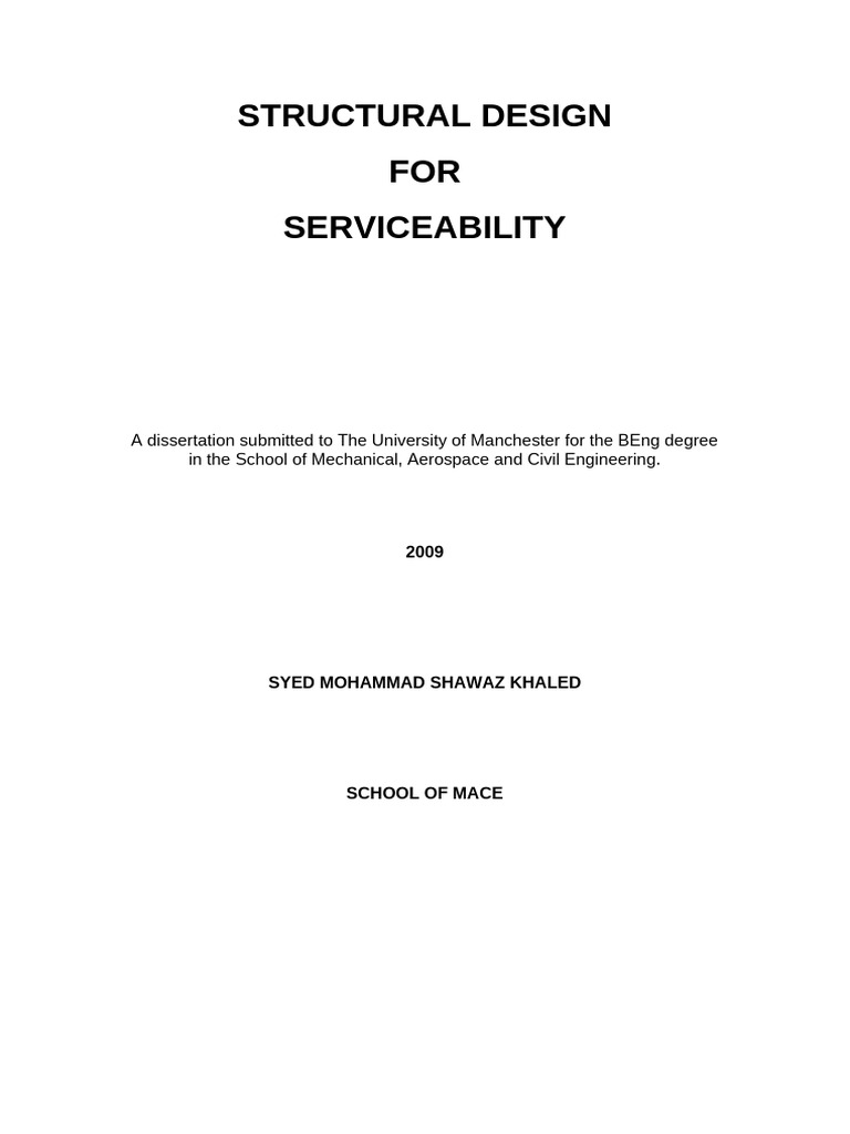 Structural Design For Serviceability | PDF