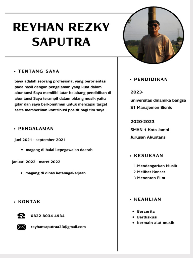 CV Reyhan Rezky Saputra | PDF