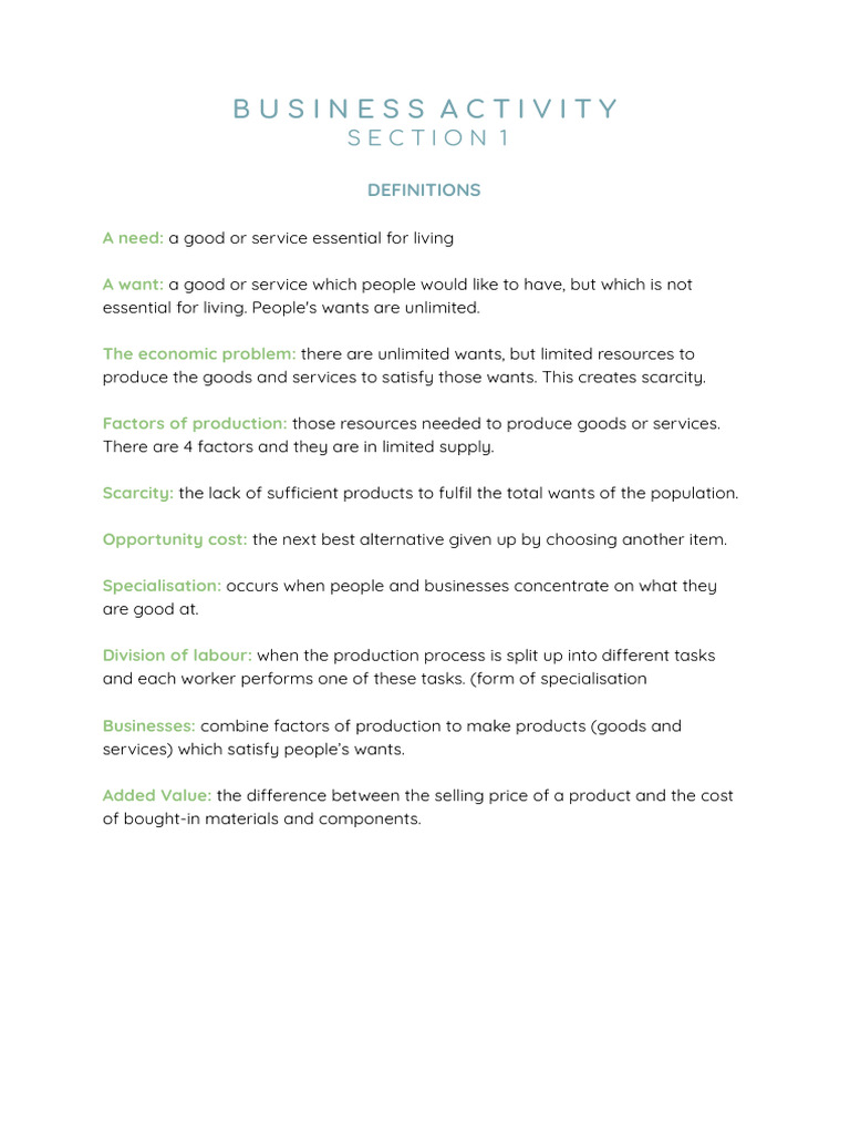 BUSINESS - Section 1 - Jaime Tarlie | PDF