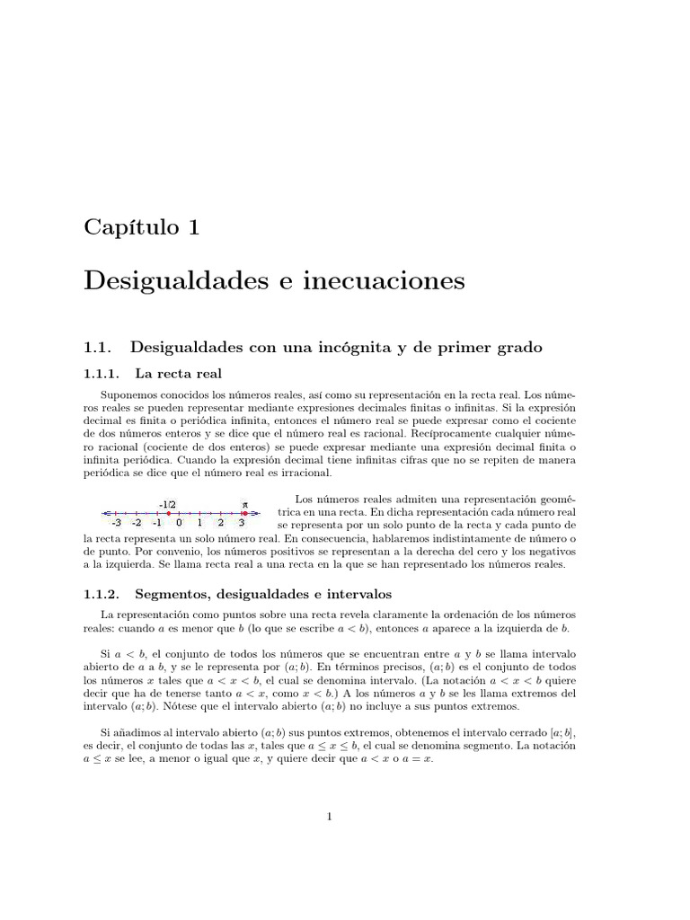 Desigualdades e Inecuaciones | PDF