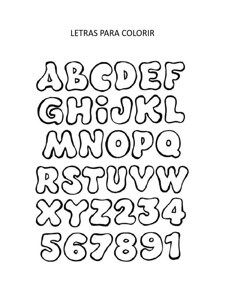 Letras para Colorir | PDF