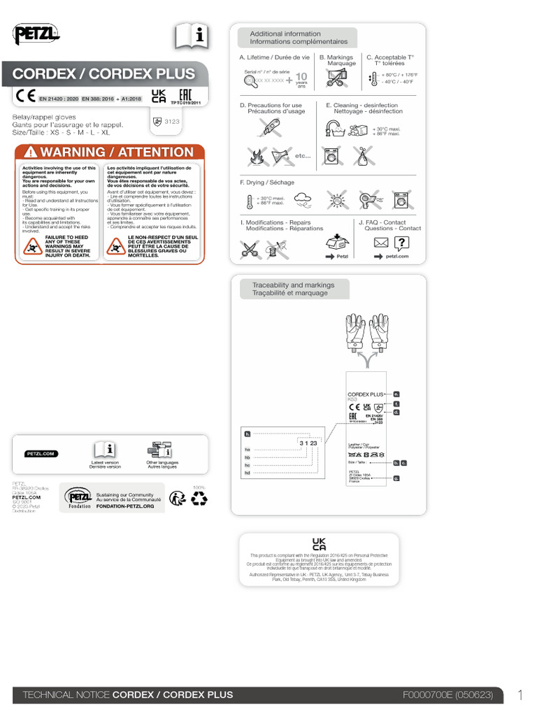 Technical Notice CORDEX CORDEX PLUS 1 | PDF