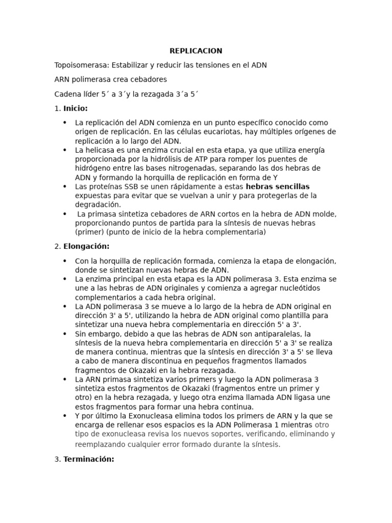 Replicacion Biomole | PDF