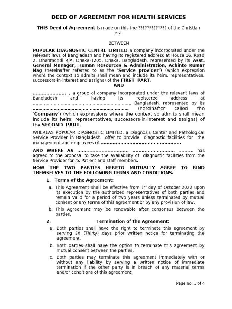 01-Draft of Corporate Agreement | PDF