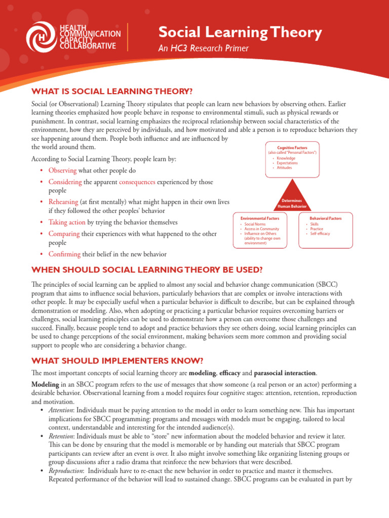 Social Learning Theory | PDF