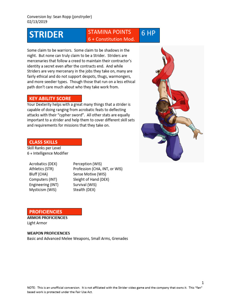Strider Starfinder | PDF