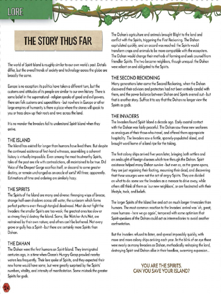 54 Spirit Island Rulebook Pages 24 | PDF