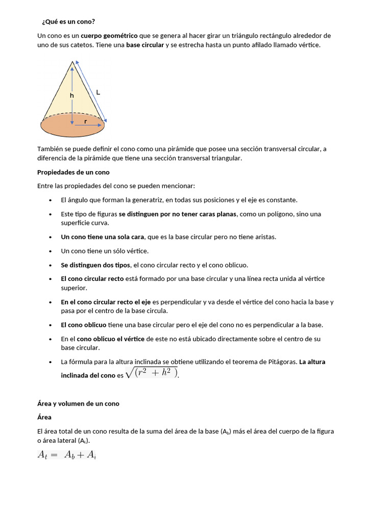 Qué Es Un Cono | PDF