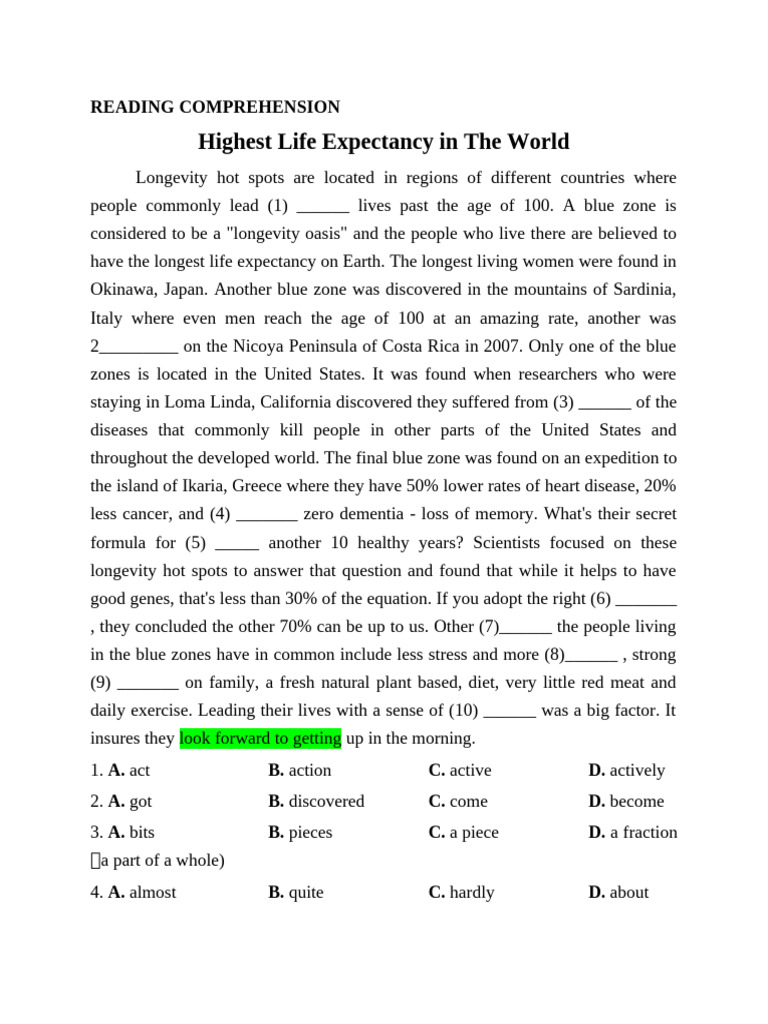 Reading Unit 1 New | PDF