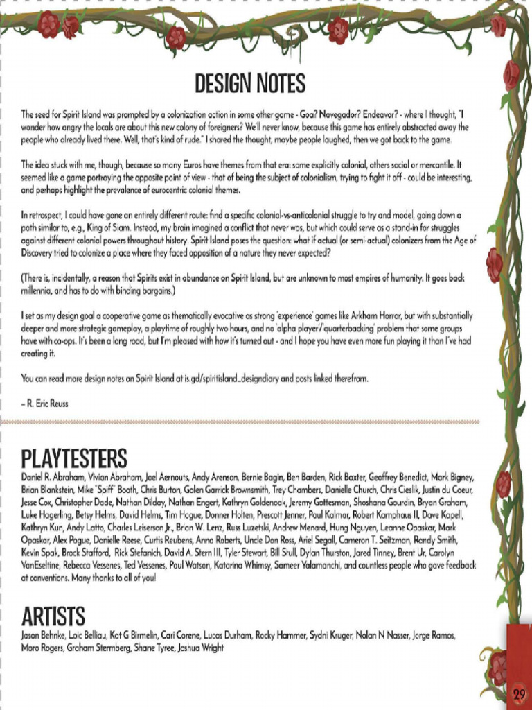 54 Spirit Island Rulebook Pages 29 | PDF