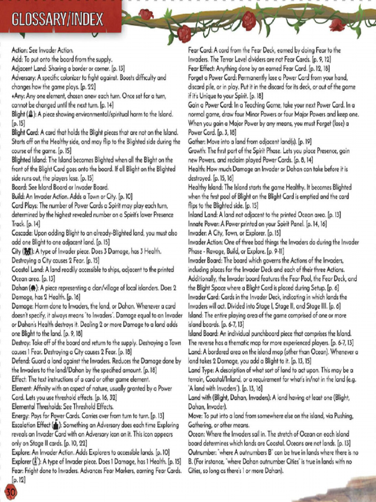 54 Spirit Island Rulebook Pages 30 | PDF