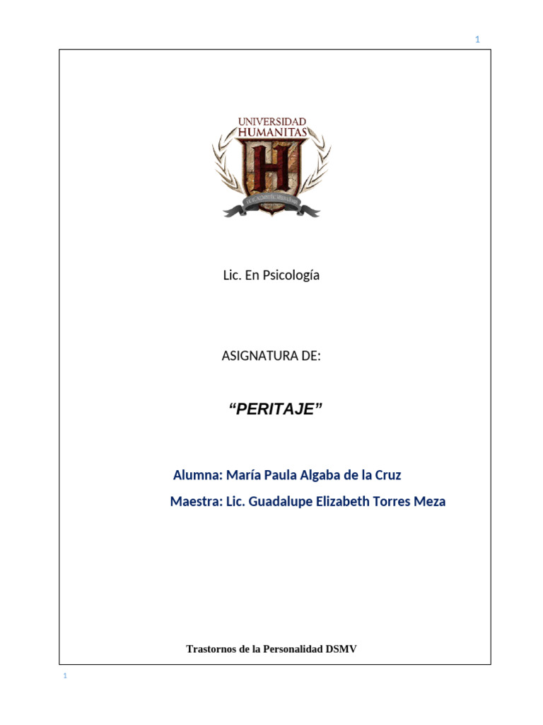 Tarea 3 Peritaje Criminologico | PDF Tarea 3 Peritaje Criminologico | PDF