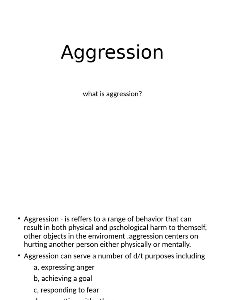 Aggression | PDF
