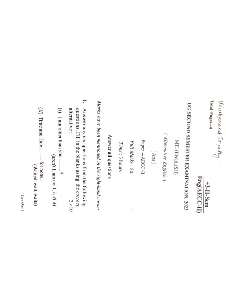 Aecc II Alternative English | PDF