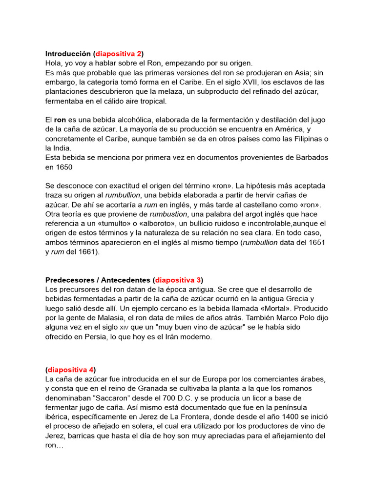 Historia y Geografía Del Ron | PDF