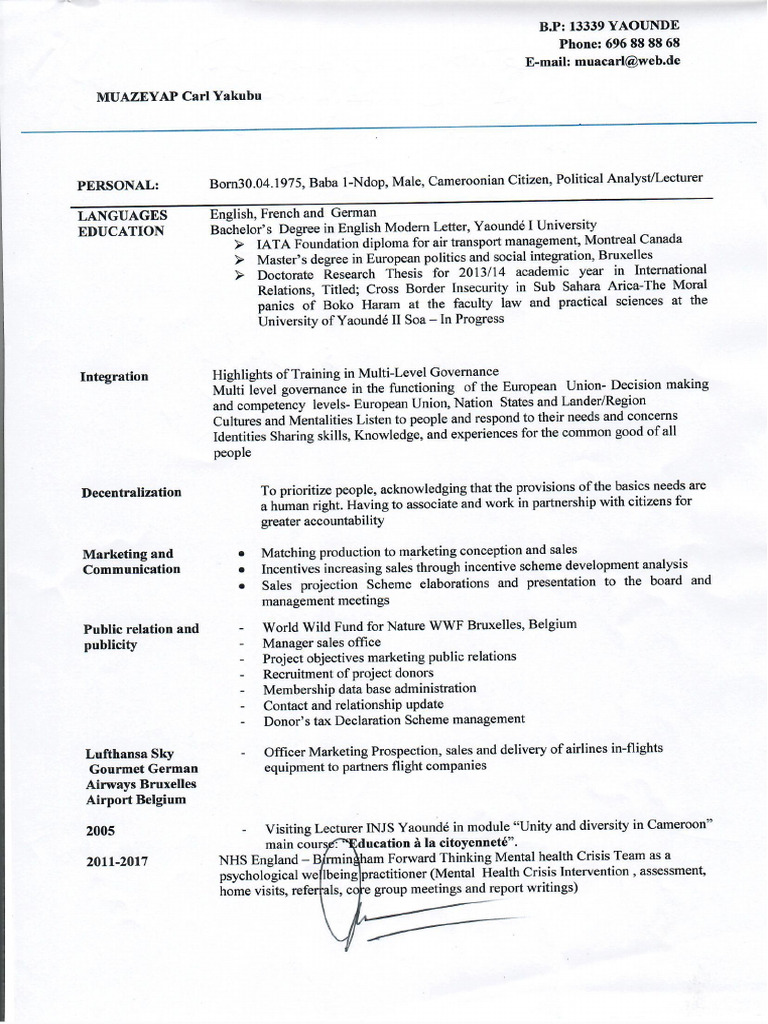 Scan CV DR Carl | PDF