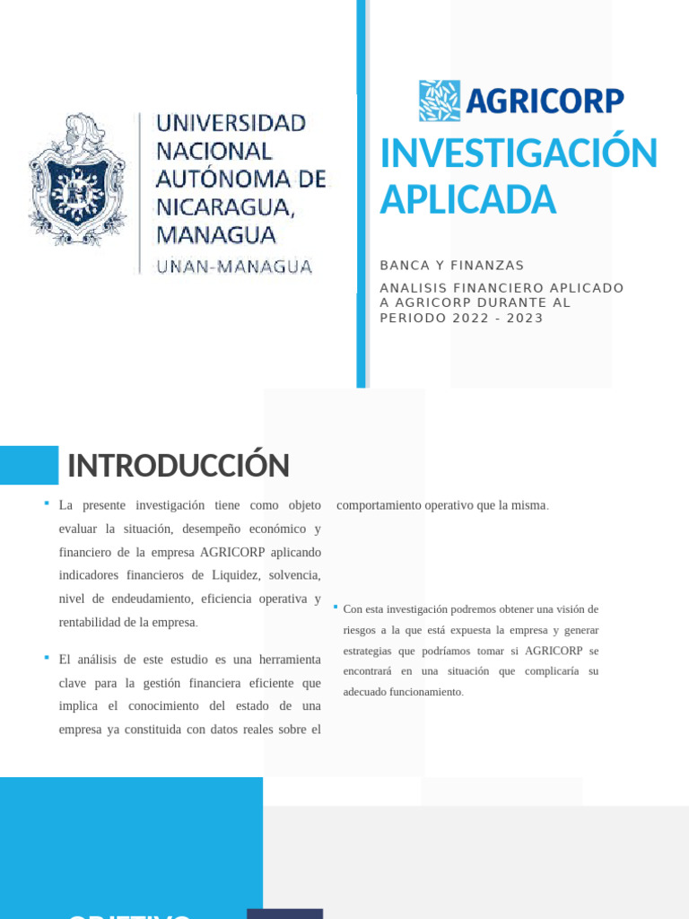 Investigación Aplicada - Agricorp | PDF