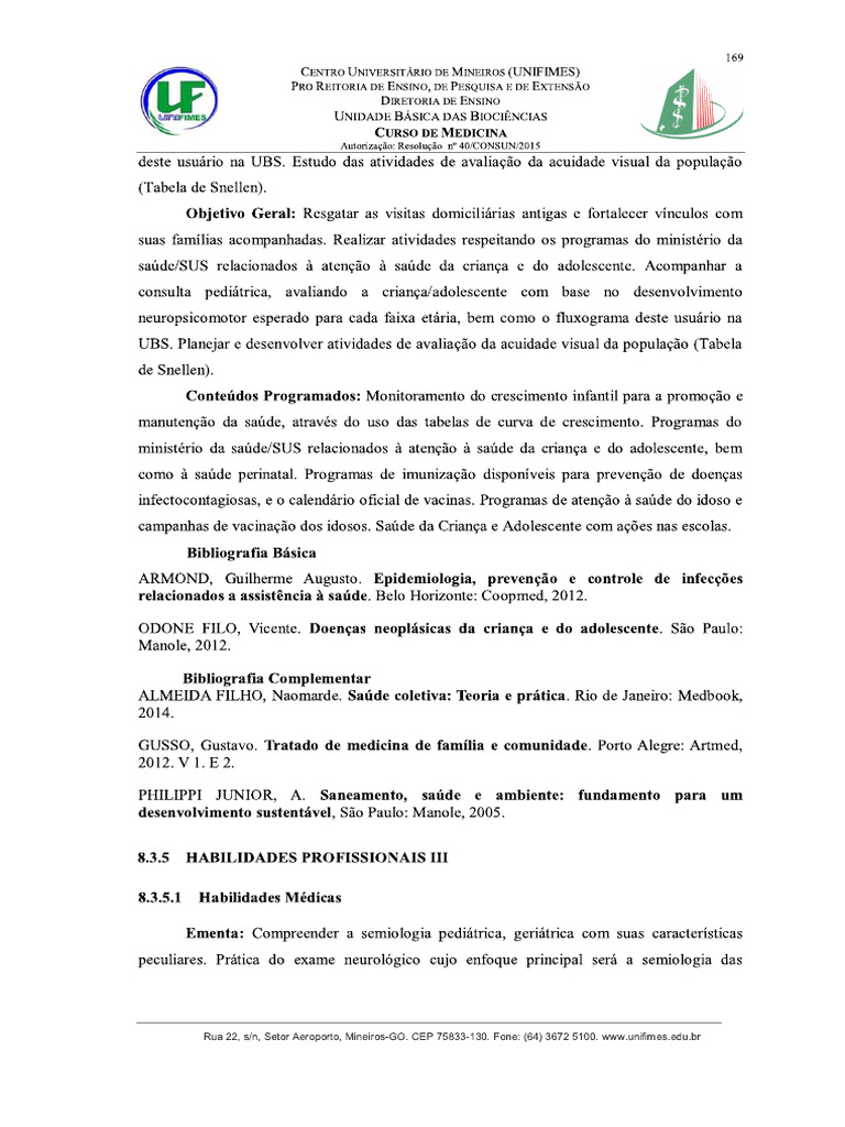 3º HM - Ementa | PDF