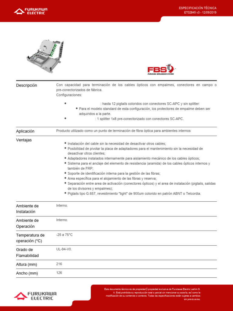Caja CEIP 12P - Furukawa | PDF