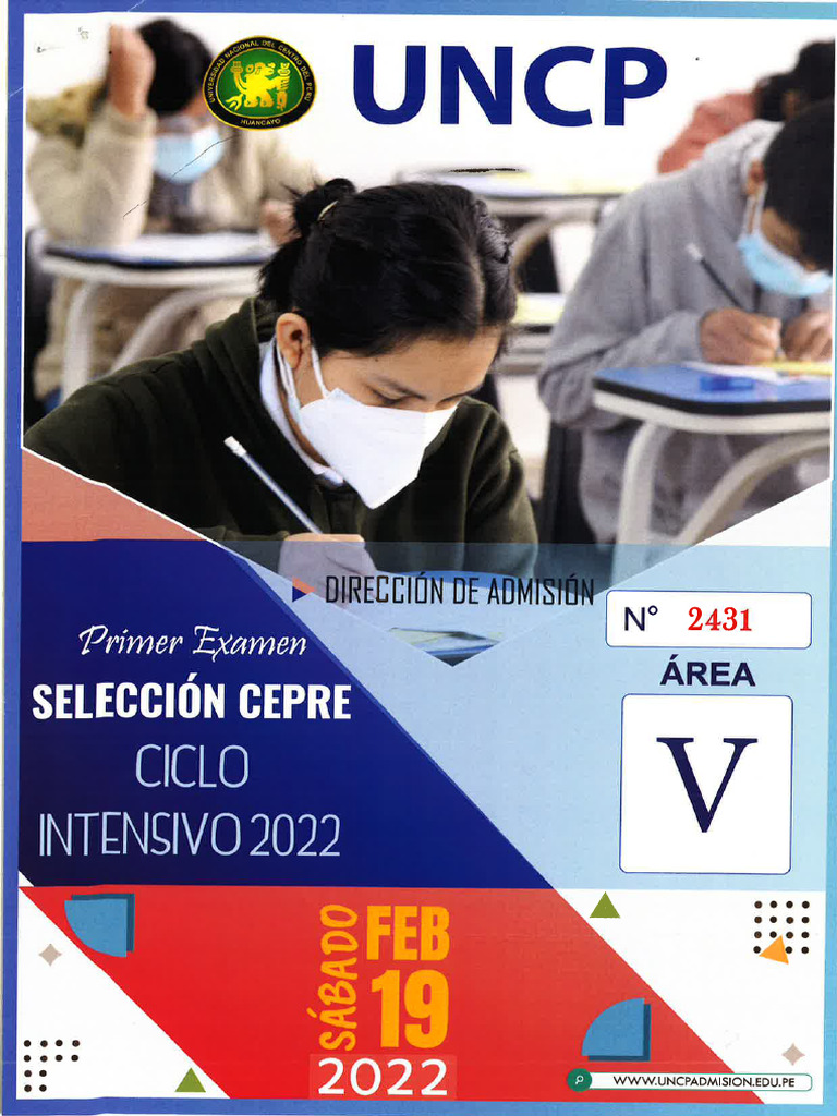 Cepre Uncp 2022 - i Area V | PDF