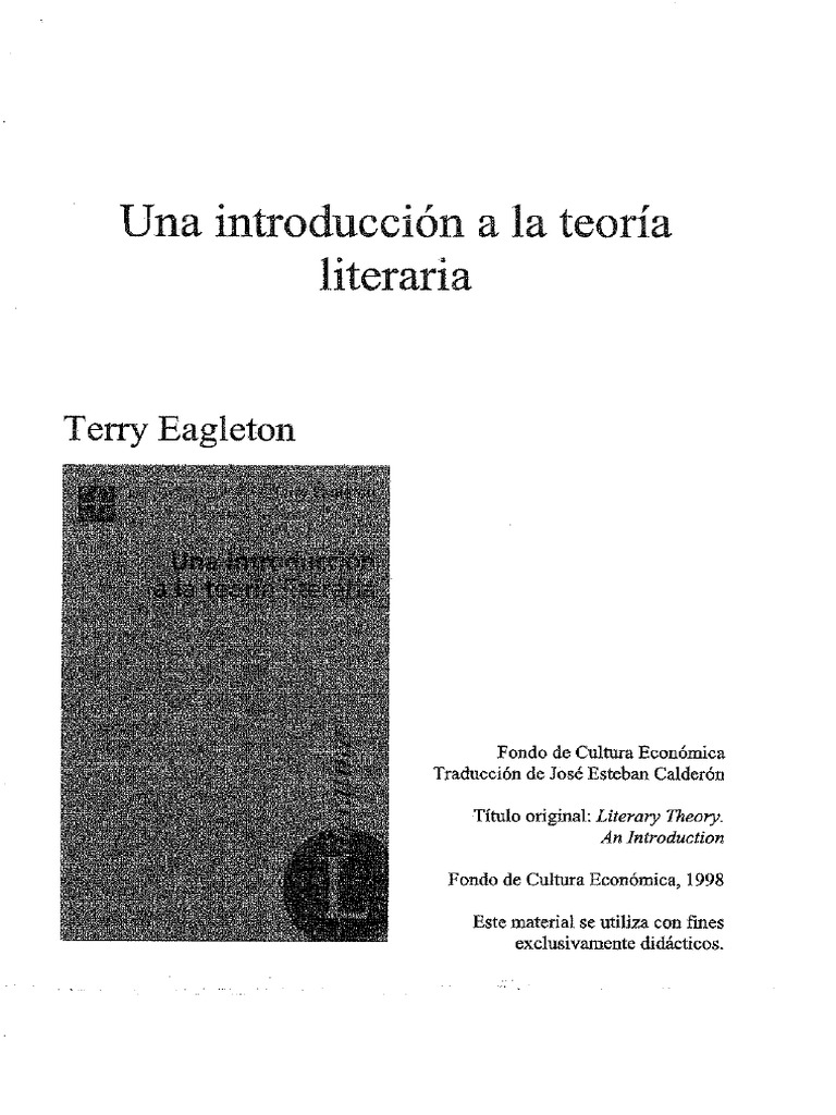 Eagleton Terry. Cap. Introducción, Qué Es La Literatura | PDF