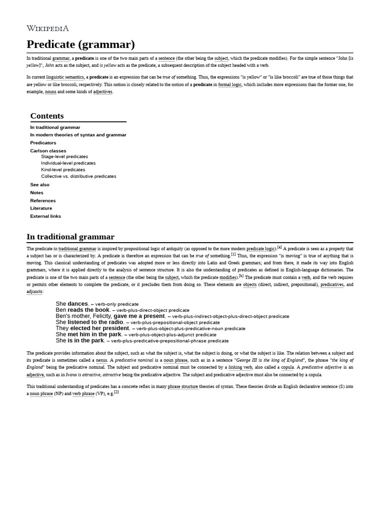 U4 PP 78 Predicate | PDF