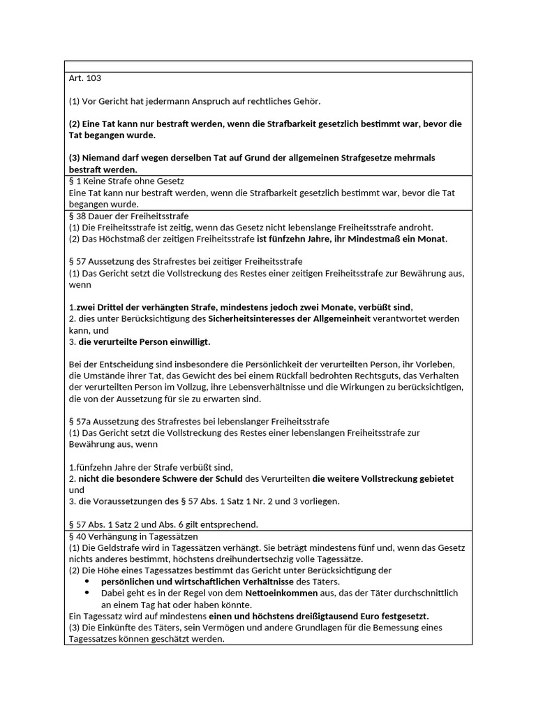 Vorschriften - Auszug | PDF