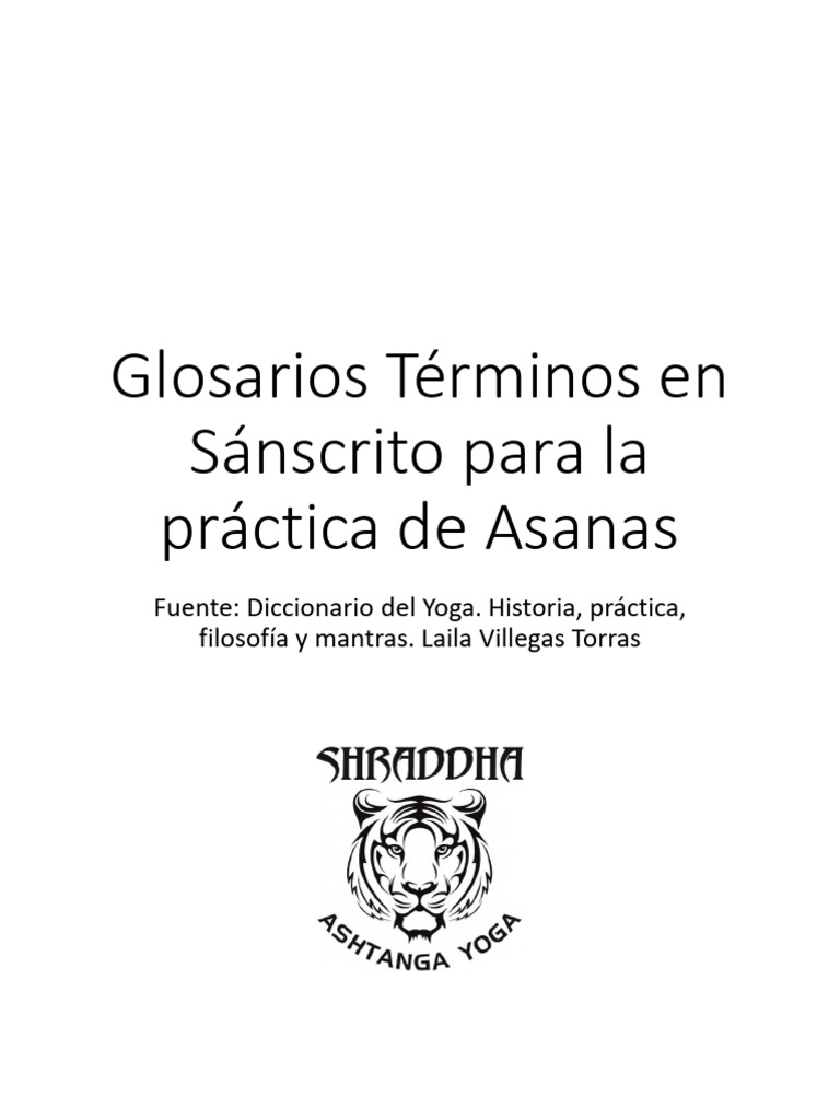 Glosarios Términos en Sánscrito para La Práctica de | PDF