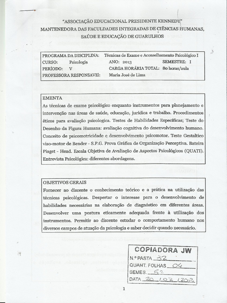 Programa Da Disciplina - TEAP II | PDF