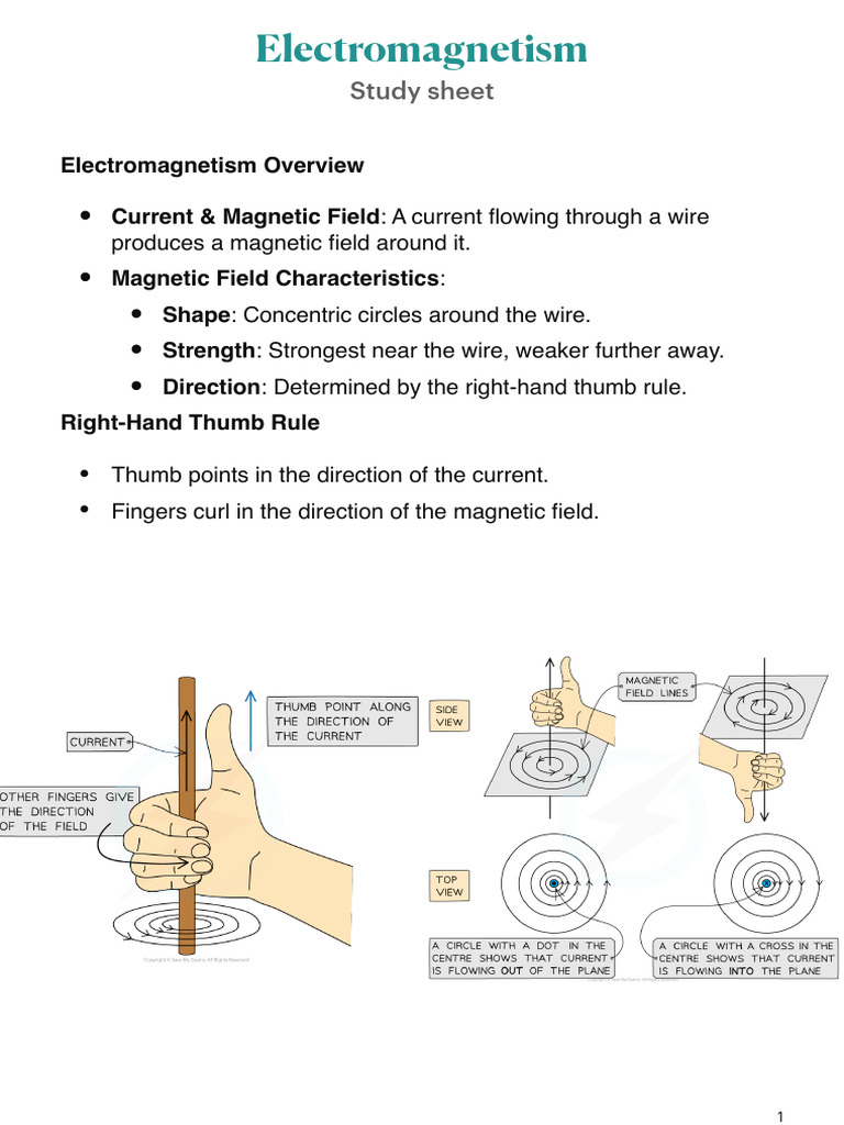 Physics Electromagnetism 2324 | PDF