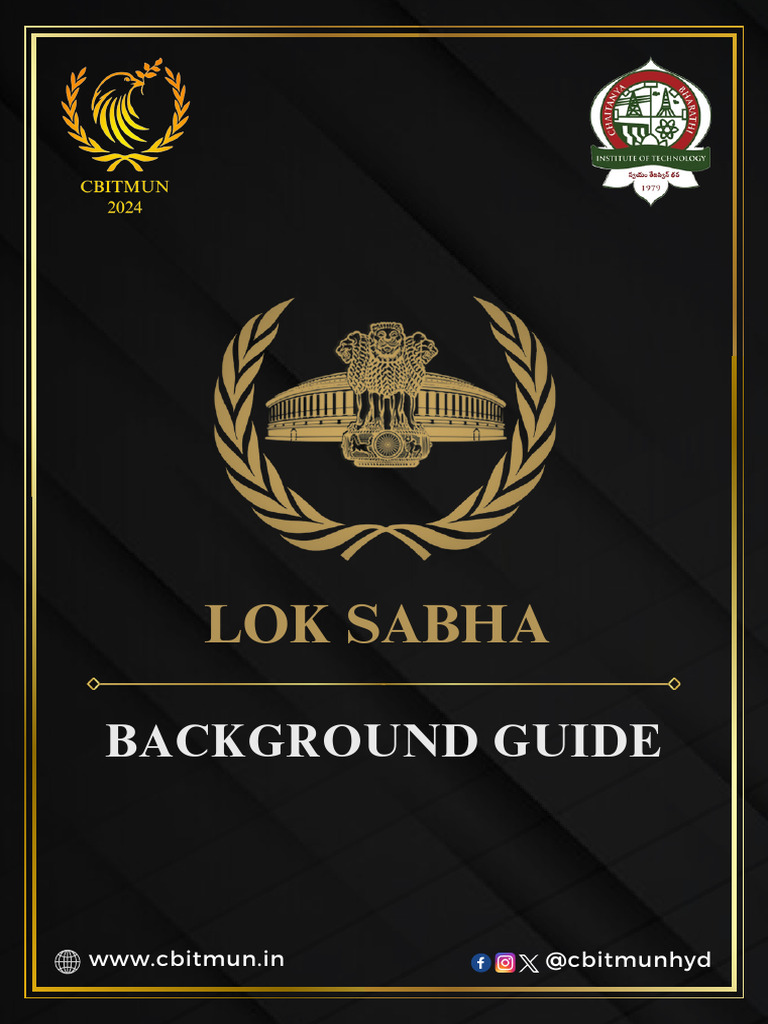 CBITMUN'24 Lok Sabha Background Guide | PDF