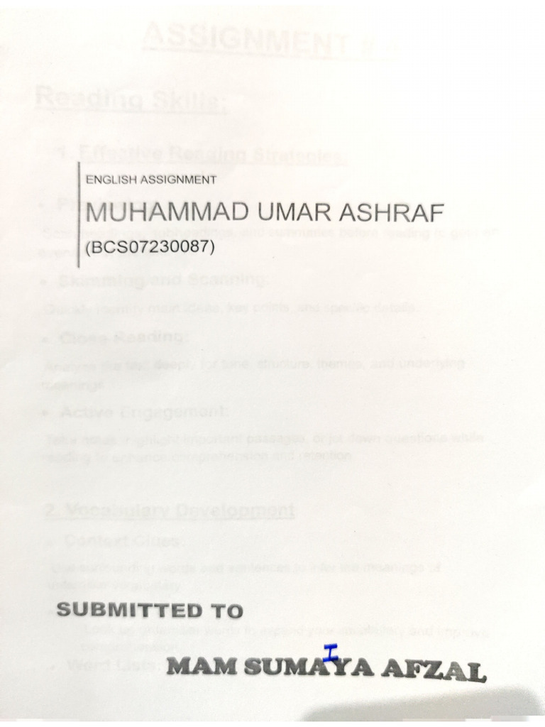 English Assignment 4 | PDF