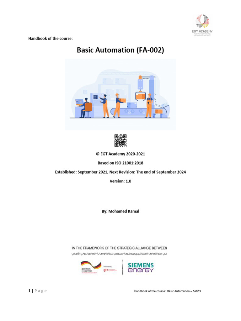 Basic Automation Handbook - FA003 - V 1.0 - Review 2023 | PDF