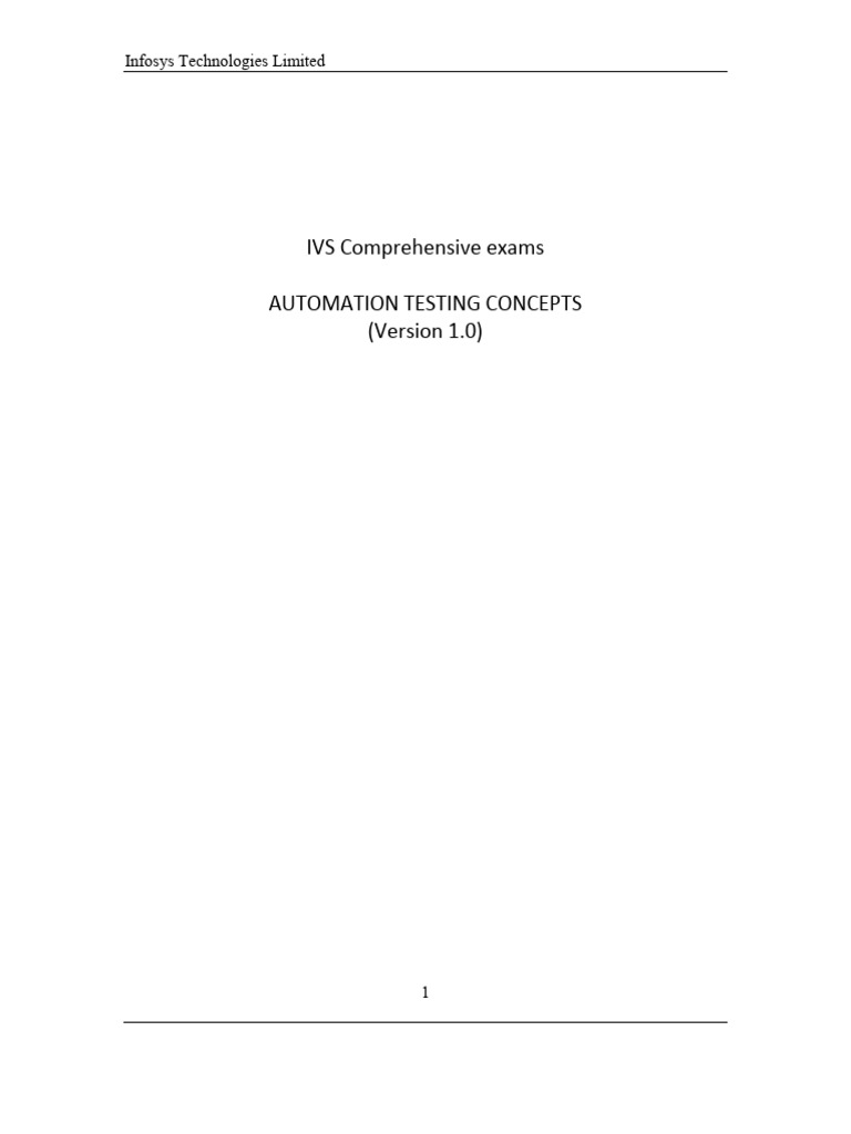 Automation Testing Concepts Pdf