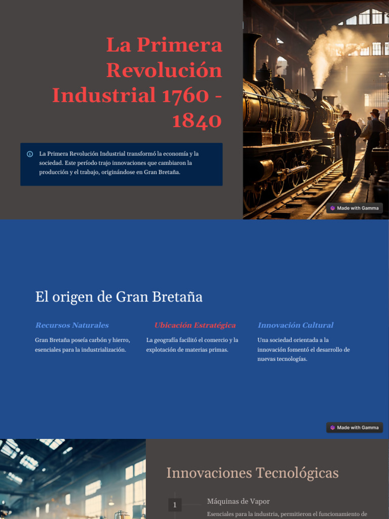 La-Primera-Revolucion-Industrial-1760-1840 Presentacion | PDF