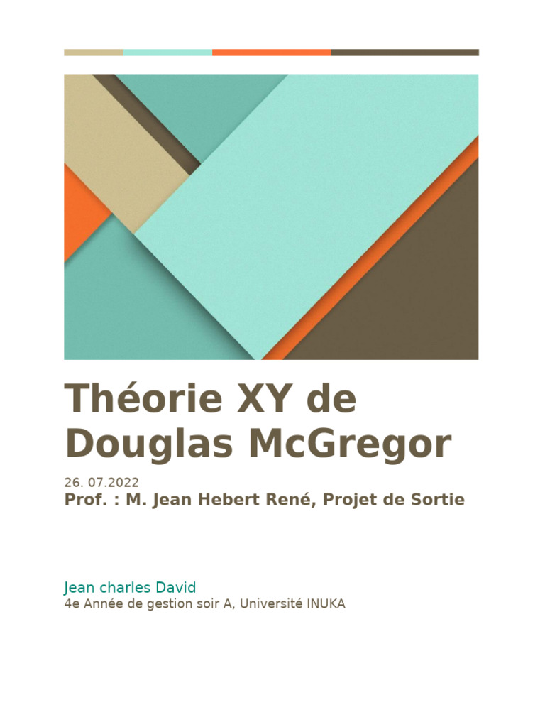 Devoir Sur La Theorie XY-Projet de Sortie | PDF