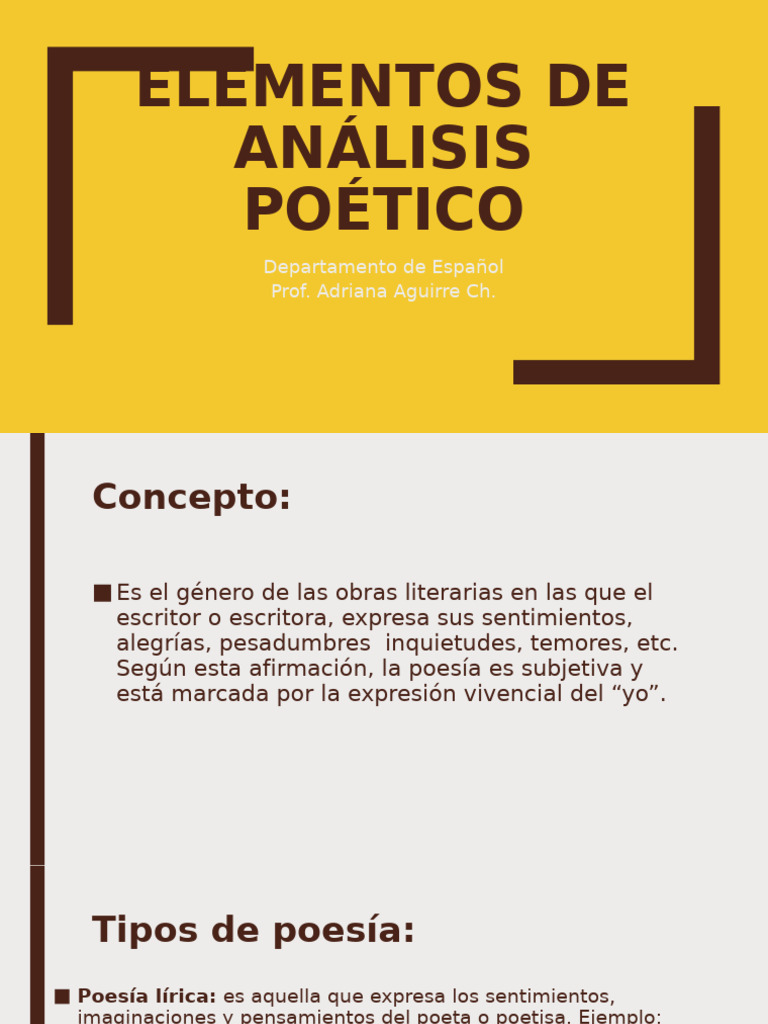 Elementos de Análisis Poético | PDF