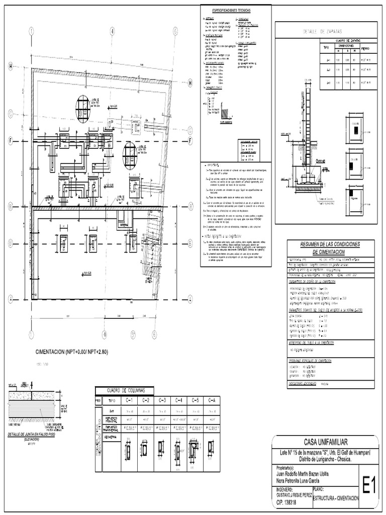 Plano de Estructuras Model | PDF