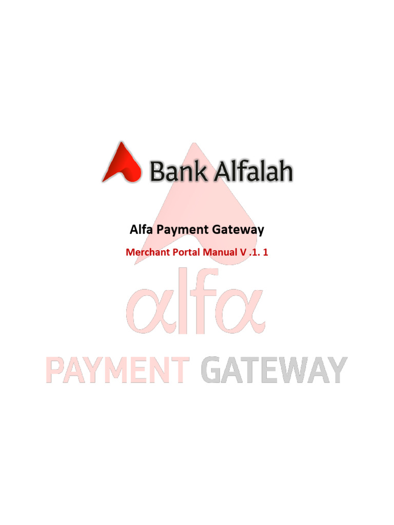 Alfa Payment Gateway Merchant Manual V1.1 | PDF