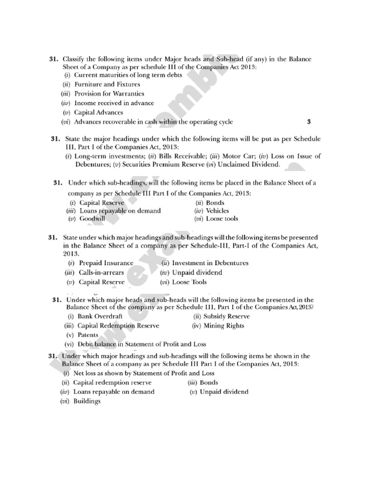 Headings and Subheading Questions | PDF