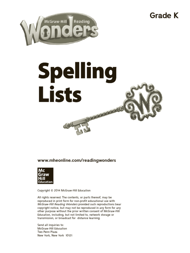 Spelling List | PDF
