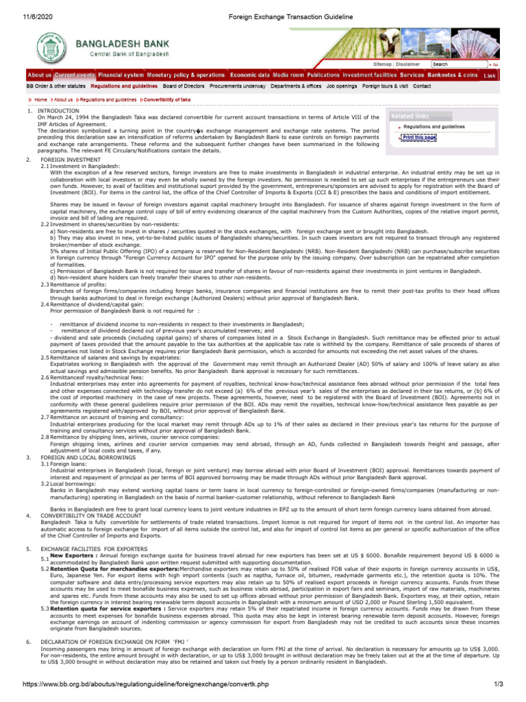 Foreign Exchange Transaction Guideline | PDF | Foreign Exchange Market ...